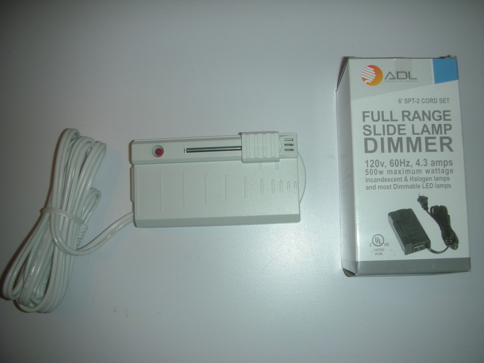 Full Range Slide Lamp Light Dimmer 500 Watt Maximum ADL Model #D3002 ...