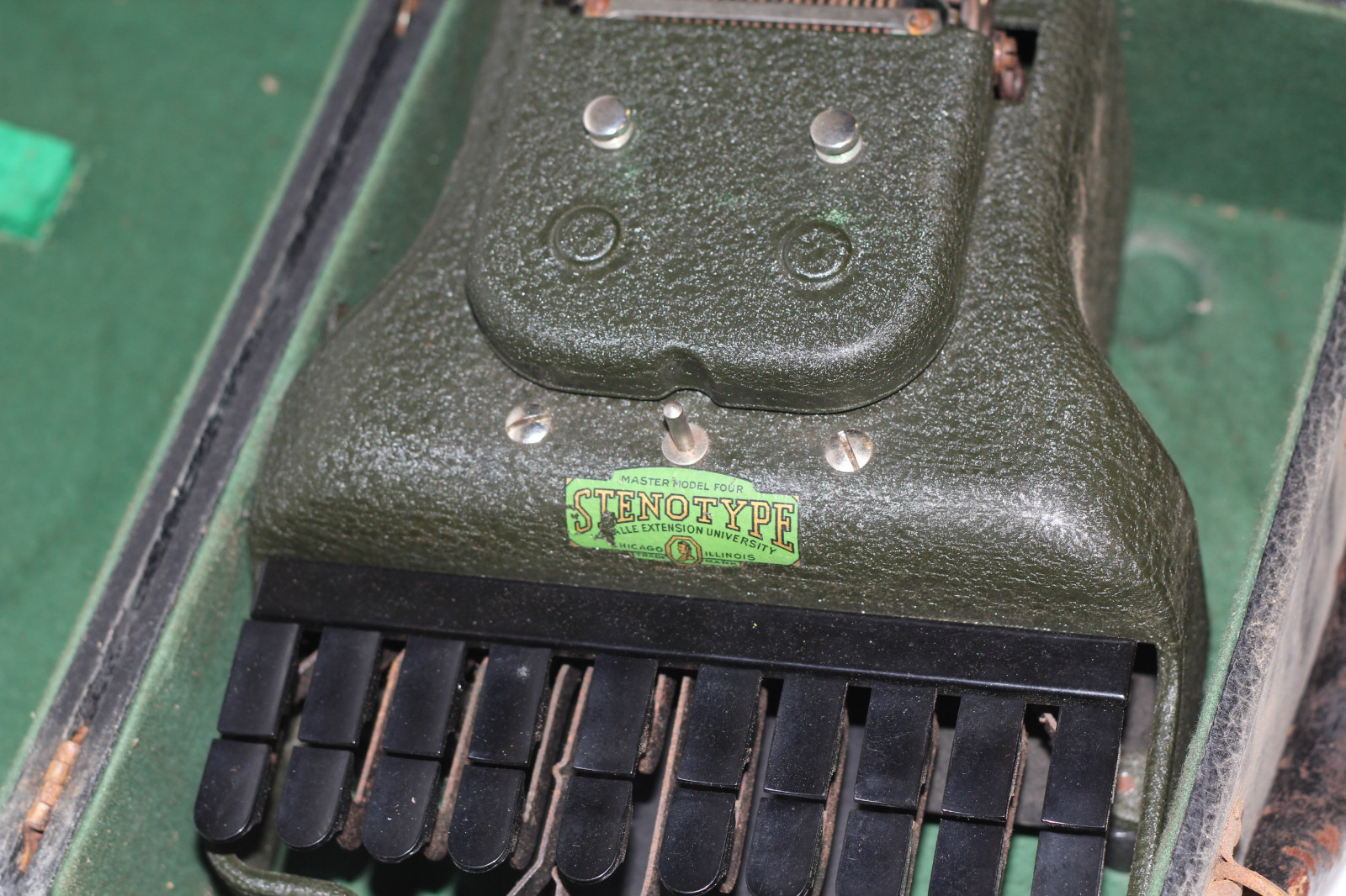 STENOGRAPH STENOTYPE COURT TYPEWRITER VINTAGE RARE WITH CASE SHORTHAND ...