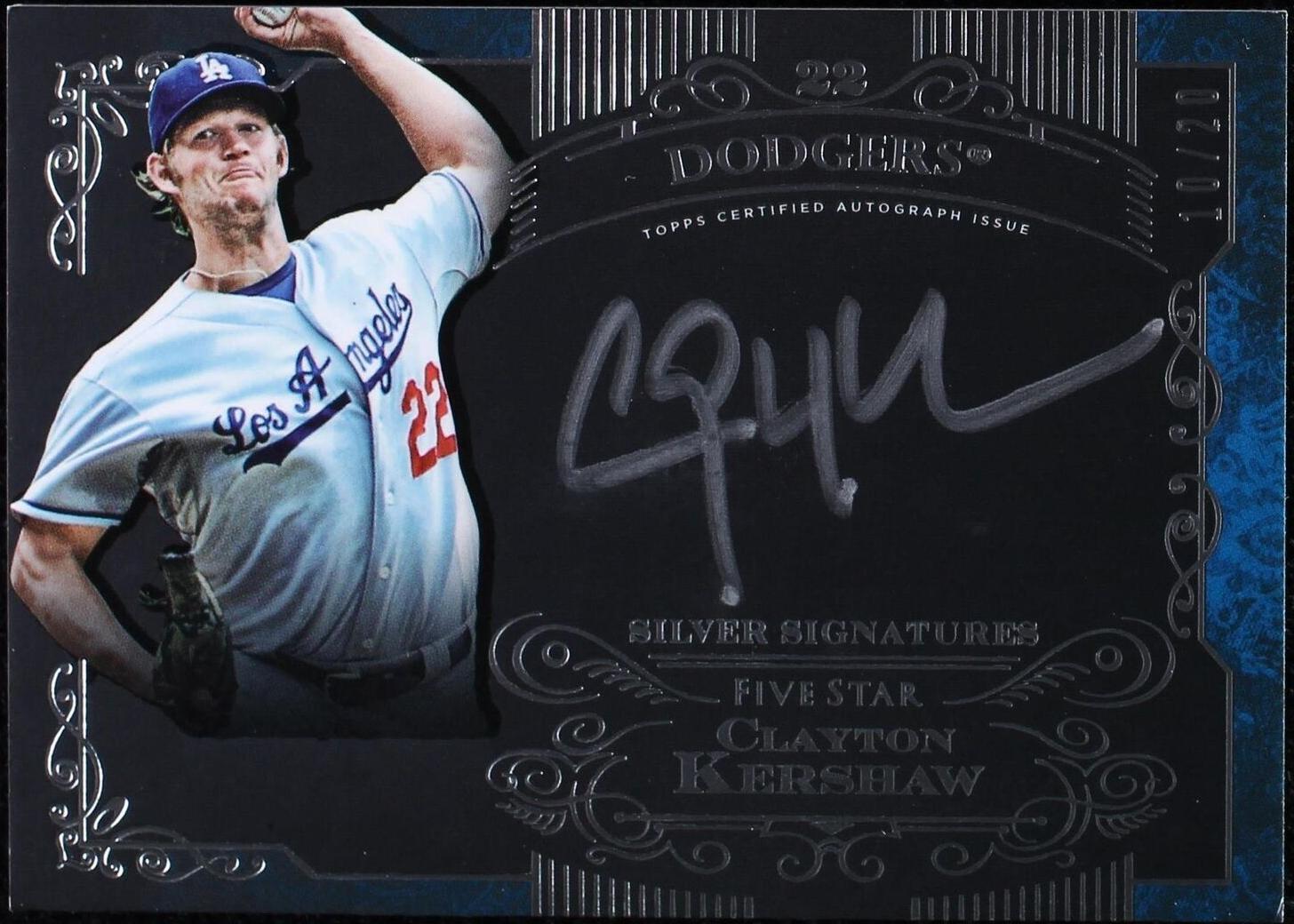 2015 Topps Five Star - Silver Signatures Clayton Kershaw #SS-CKE Blue /20 (AU) for sale online ...