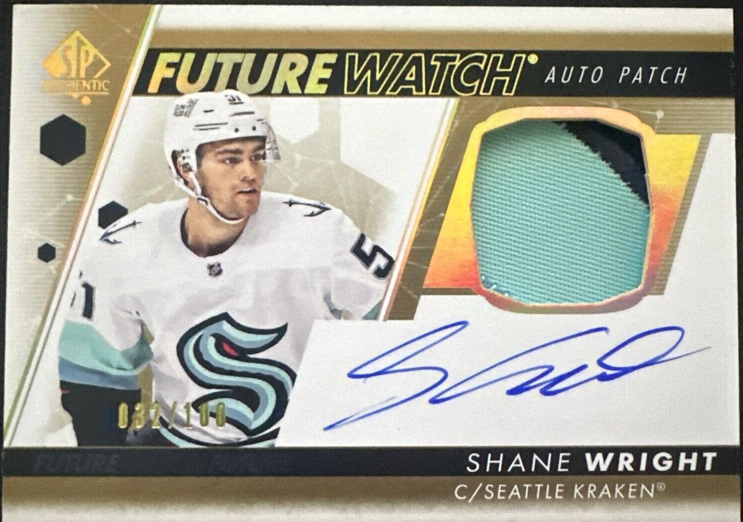 2022-23 SP Authentic - Future Watch Auto Patch Shane Wright #FWAP-SW ...