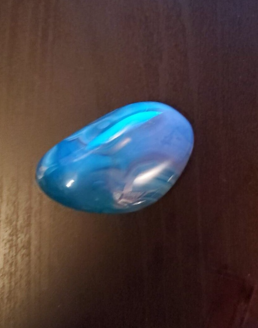 Blue Lace Agate Crystal Stone Natural Blue Worry Stone Crystals Natural Blue NEW eBay