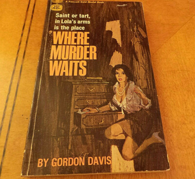 Vintage PB Where Murder Waits by Gordon Davis Fawcett Gold Medal K1531 1965 VG | EBG