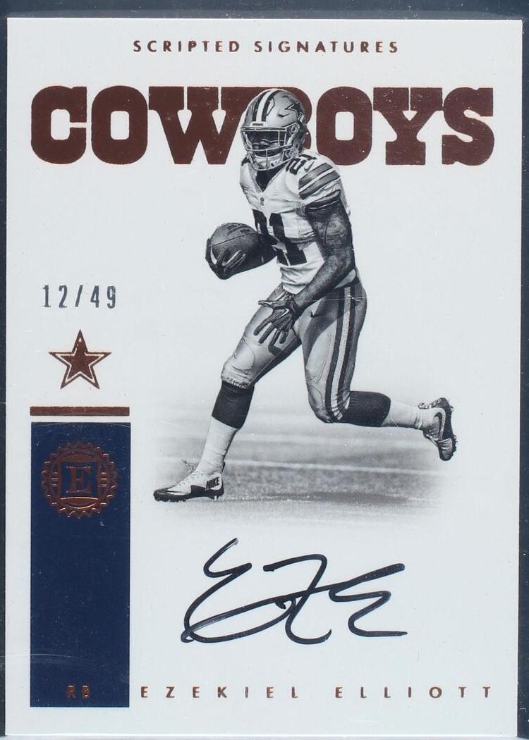 2016 Panini Encased - Scripted Signatures Ezekiel Elliott #SS-EEL /49 ...