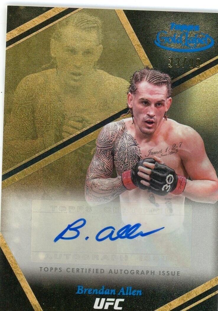 2024 Topps Gold Label UFC - Auric Autographs Brendan Allen #AUA-BAN ...