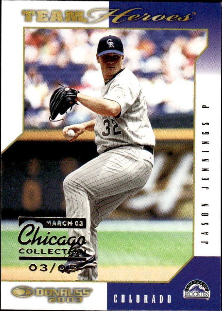 2003 Donruss Team Heroes - Jason Jennings #178 Chicago Collection /5 ...