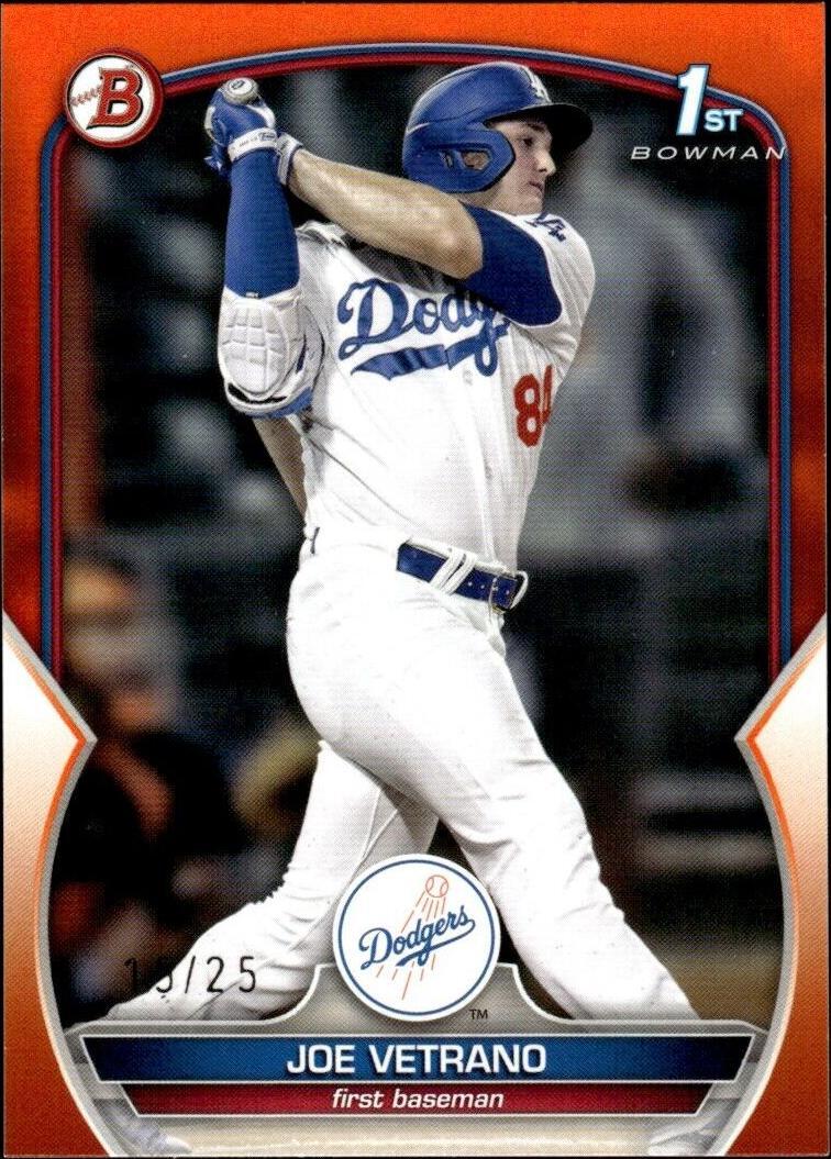 2023 Bowman Draft - Joe Vetrano #BD-91 Orange /25 (RC) for sale online ...