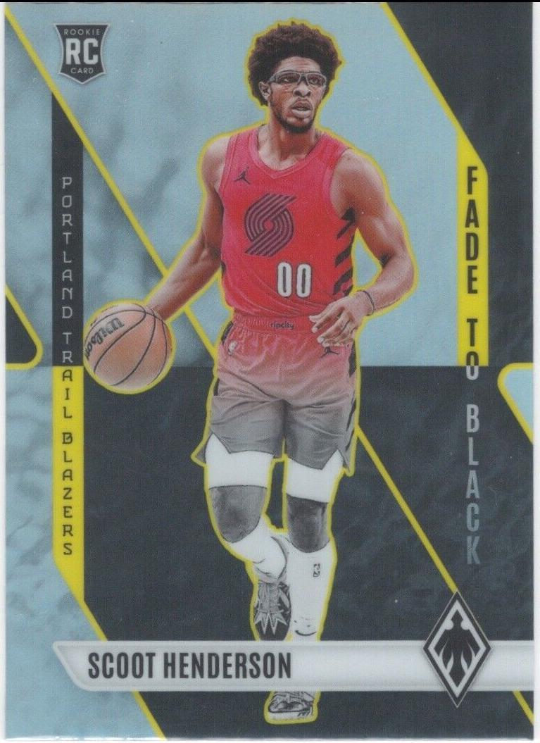 2023-24 Panini Phoenix - Fade to Black Scoot Henderson #6 Silver (RC ...