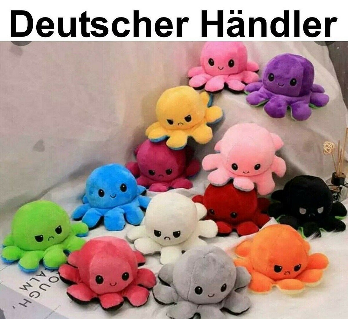 Wende-Oktopus Octopus Plüschtier Doppelseitiges