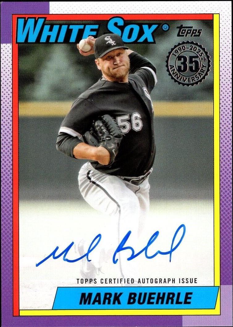 2025 Topps Series 1 - 1990 Topps Baseball Autographs Mark Buehrle #90A ...