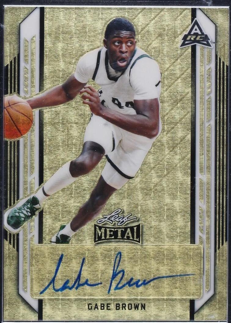 2021-22 Leaf Metal - Gabe Brown #BA-GB1 Pre-Production Proof Gold Super ...