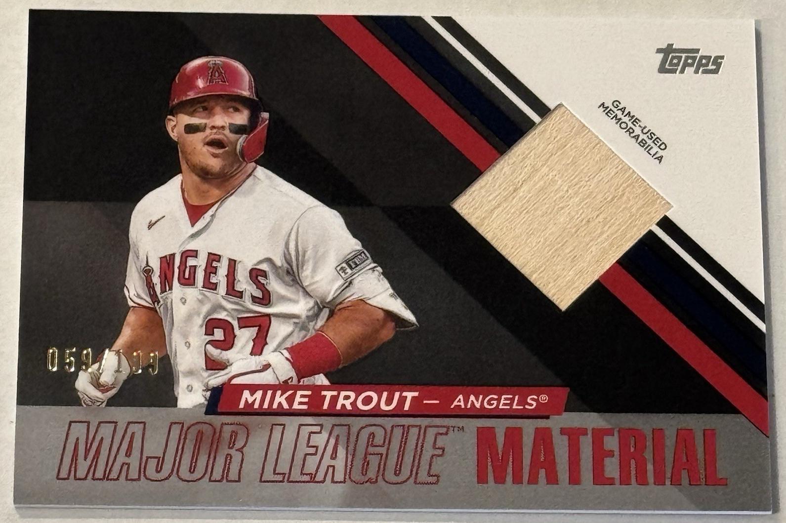 2024 Topps Series 1 - Major League Material Mike Trout #MLM-MT Black /199 (MEM) for sale online ...