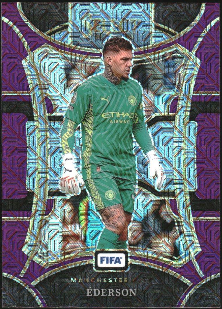 2023-24 Panini Select FIFA - Mezzanine Ederson #113 Purple Mojo Prizm ...