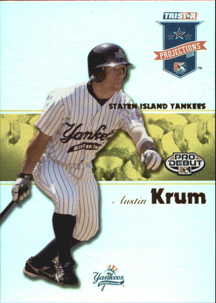 2008 TRISTAR PROjections - Austin Krum #26 Yellow Reflectives /25 (RC ...