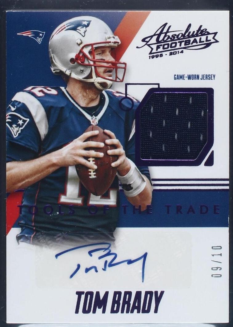 2014 Panini Absolute - Tools of the Trade Signatures Tom Brady #TB ...