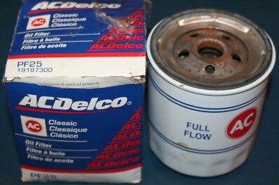Pf25 Vintage White | Chevrolet V8 Ac Delco Oil Filter
