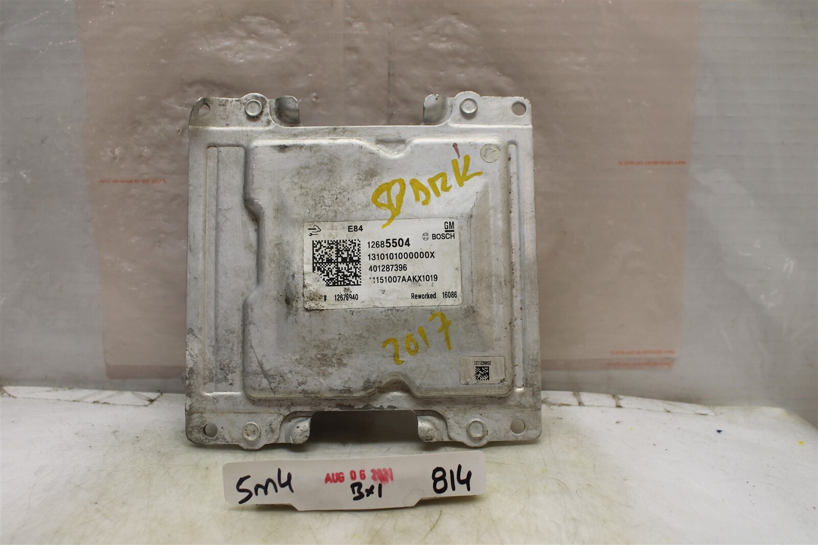 2017 Chevrolet Spark Engine Computer Unit ECU 12685504 2017 Chevrolet Spark Engine Computer Unit ECU 12685504