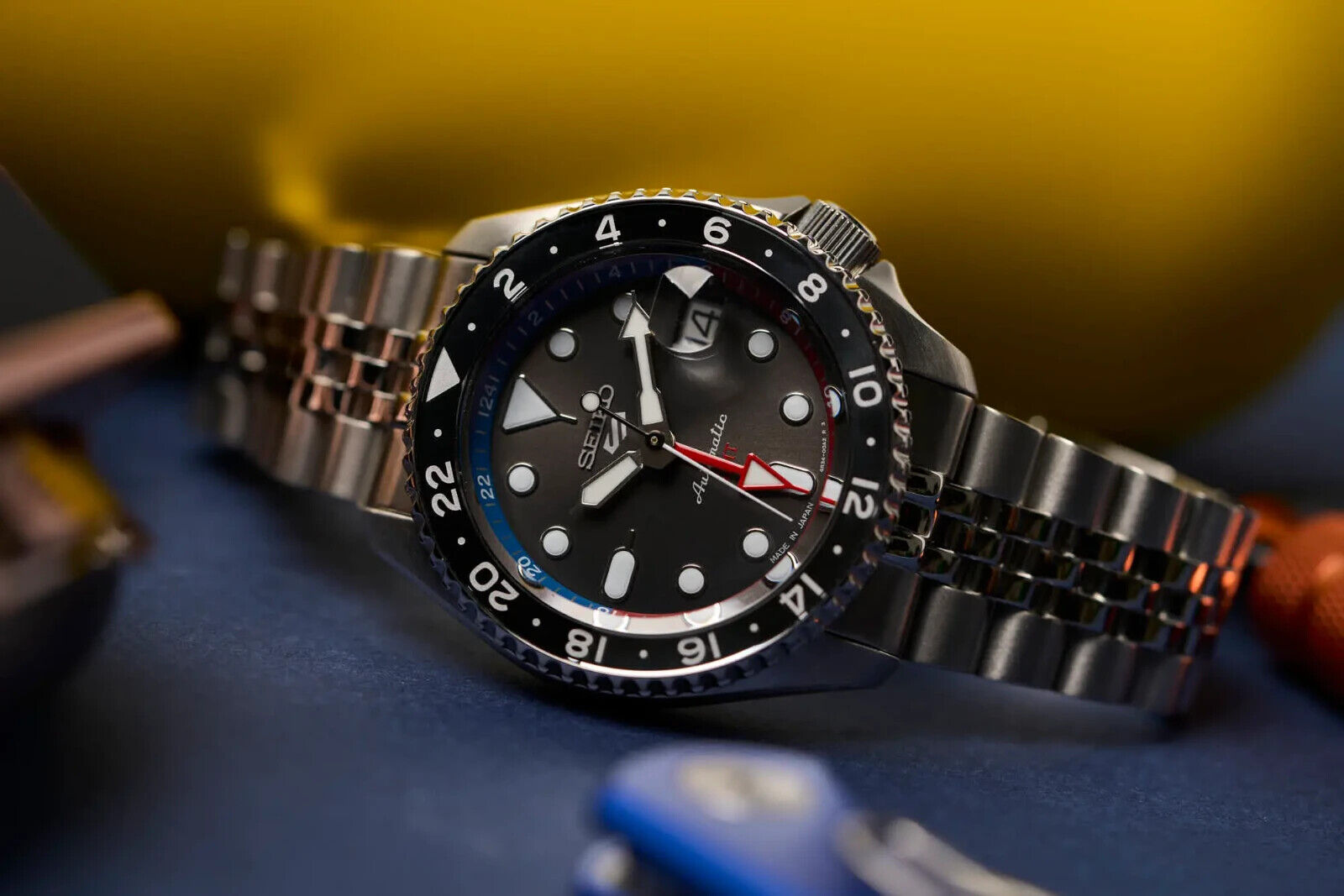 Seiko 5 Five Sports SSK019 SKX GMT Automatic Black Dial Made Seiko 5 Five Sports SSK019 SKX GMT Automatic Black Dial Made