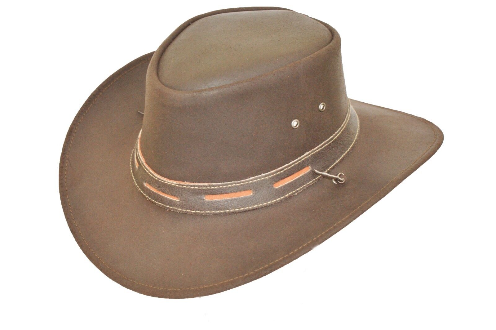 Australian Leather Bush Hat Aussie Style Cowboy Western Hat 5 Sizes 7 ... Australian Leather Bush Hat Aussie Style Cowboy Western Hat 5 Sizes 7 ...