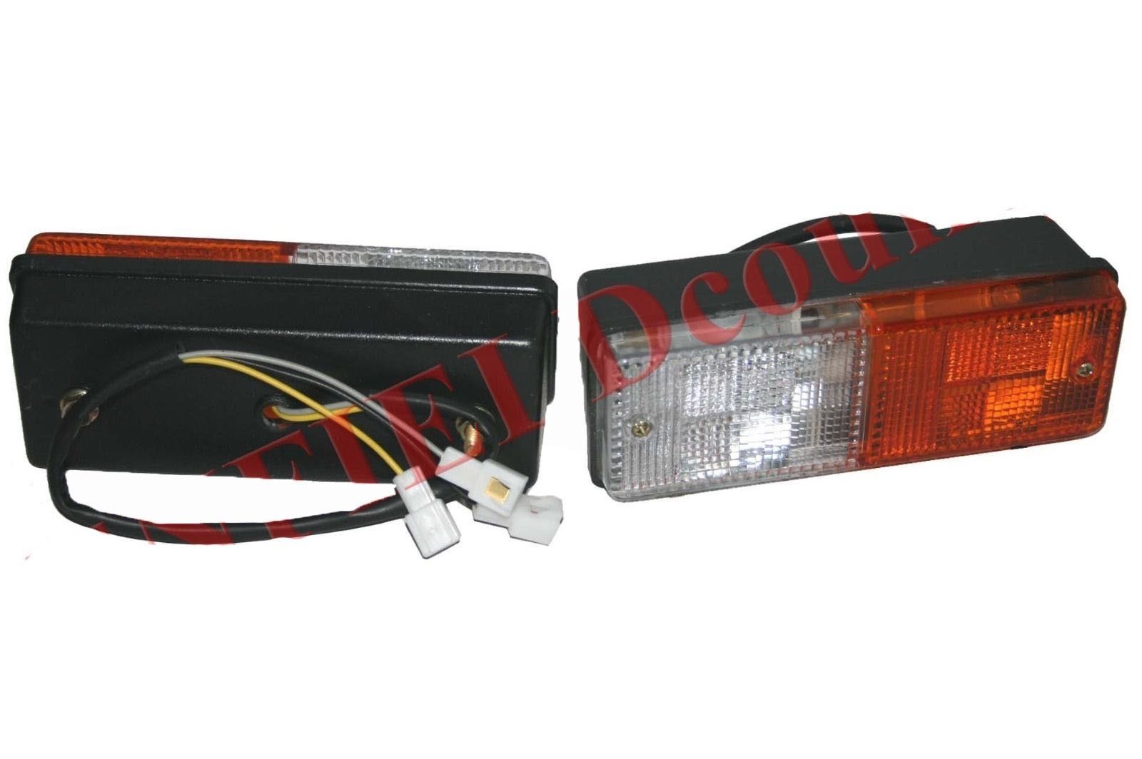 Pair Parking Light Assembly Tapered Back L & H Side For Willys CJ Jeeps