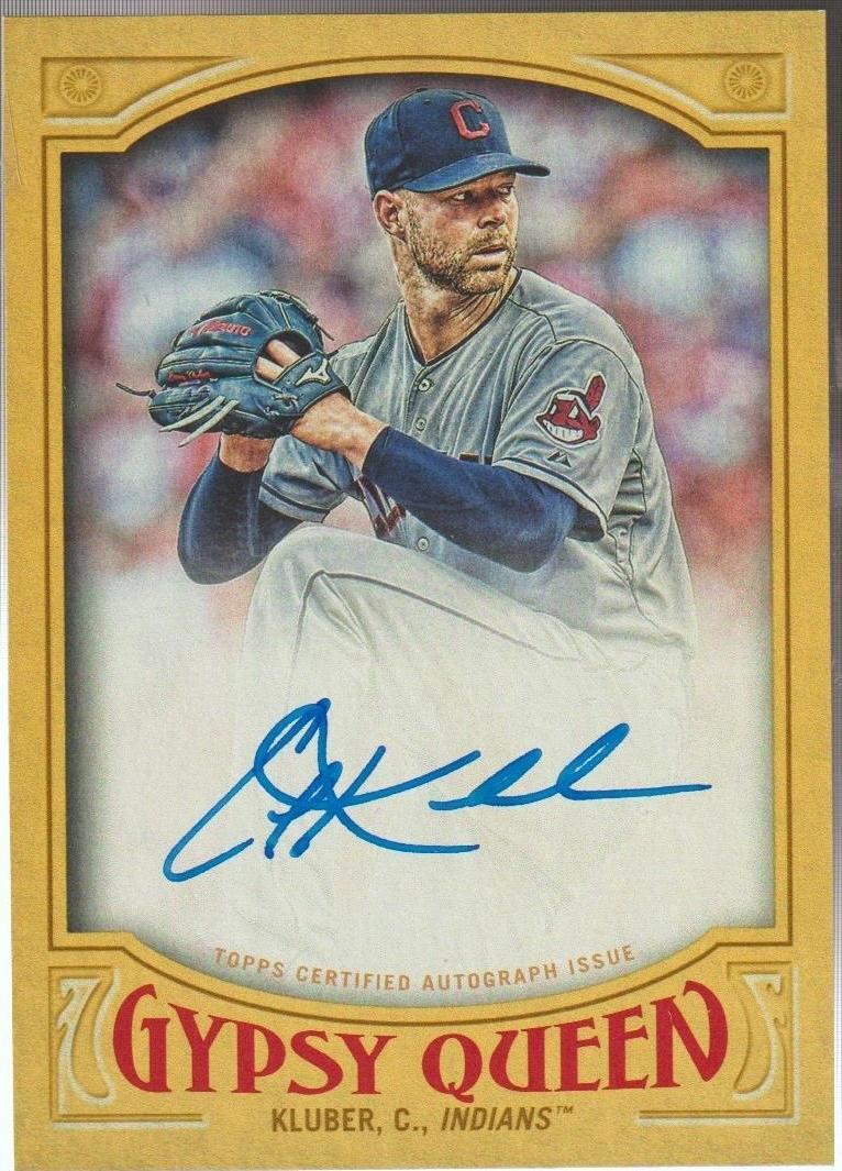 2016 Topps Gypsy Queen - Autographs Corey Kluber #GQA-CK Gold /50 (AU ...