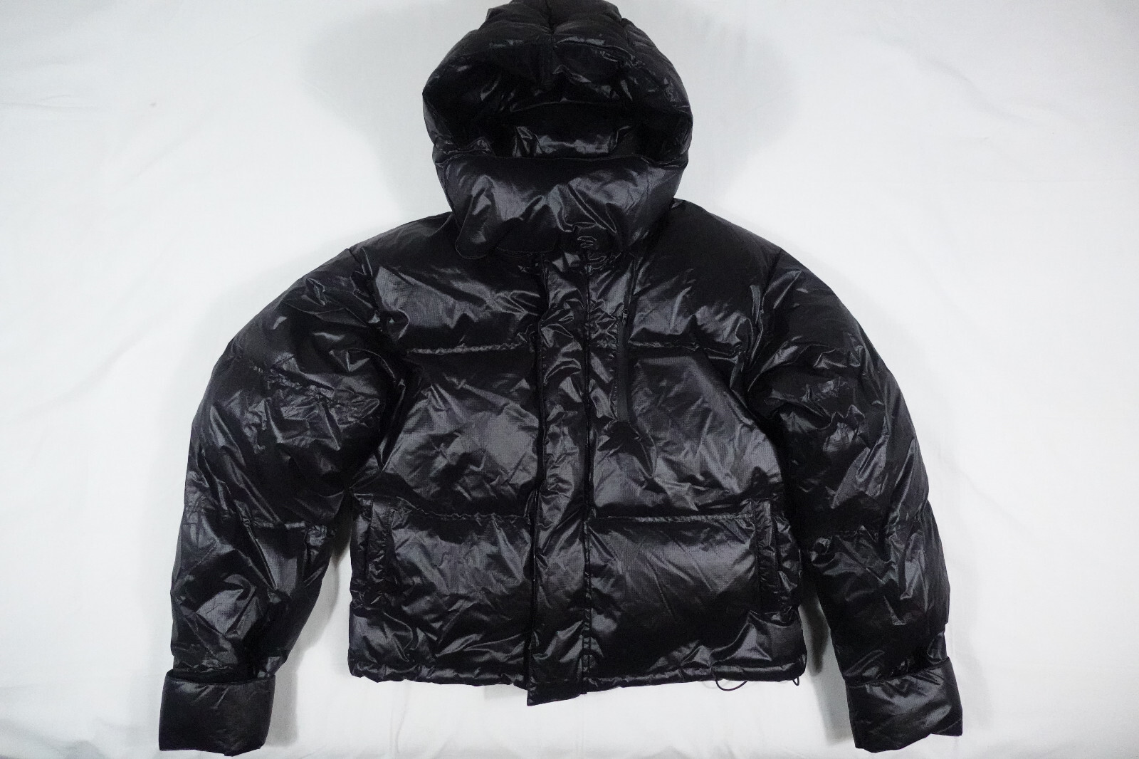 Trendt Vision Jacket Puffer Black Down Bomber Boxy RARE NWT Trendt Vision Jacket Puffer Black Down Bomber Boxy RARE NWT