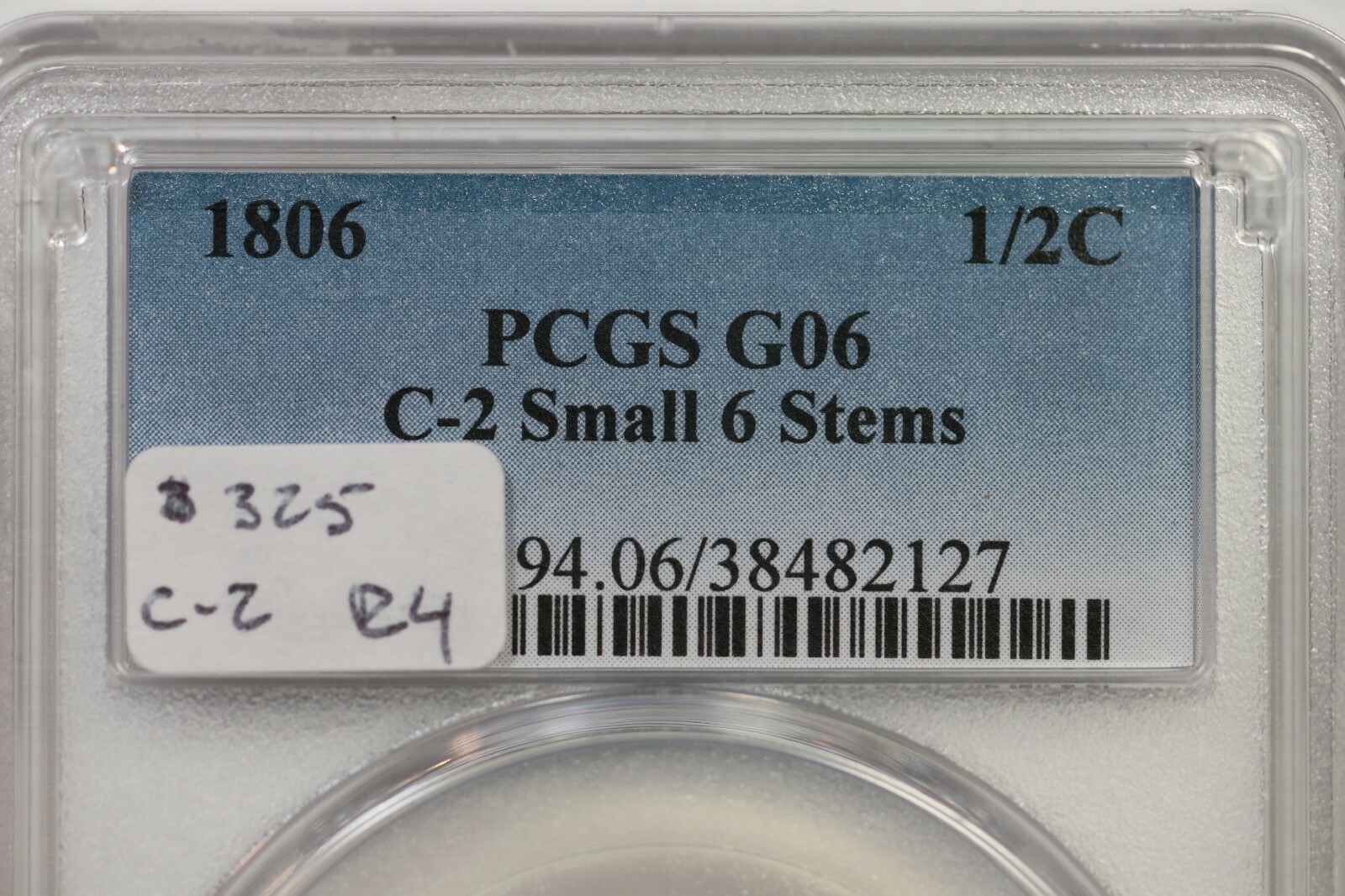Collectors Corner - 1806 1/2C C-2 Small 6 Stems G6BN PCGS - #62572812