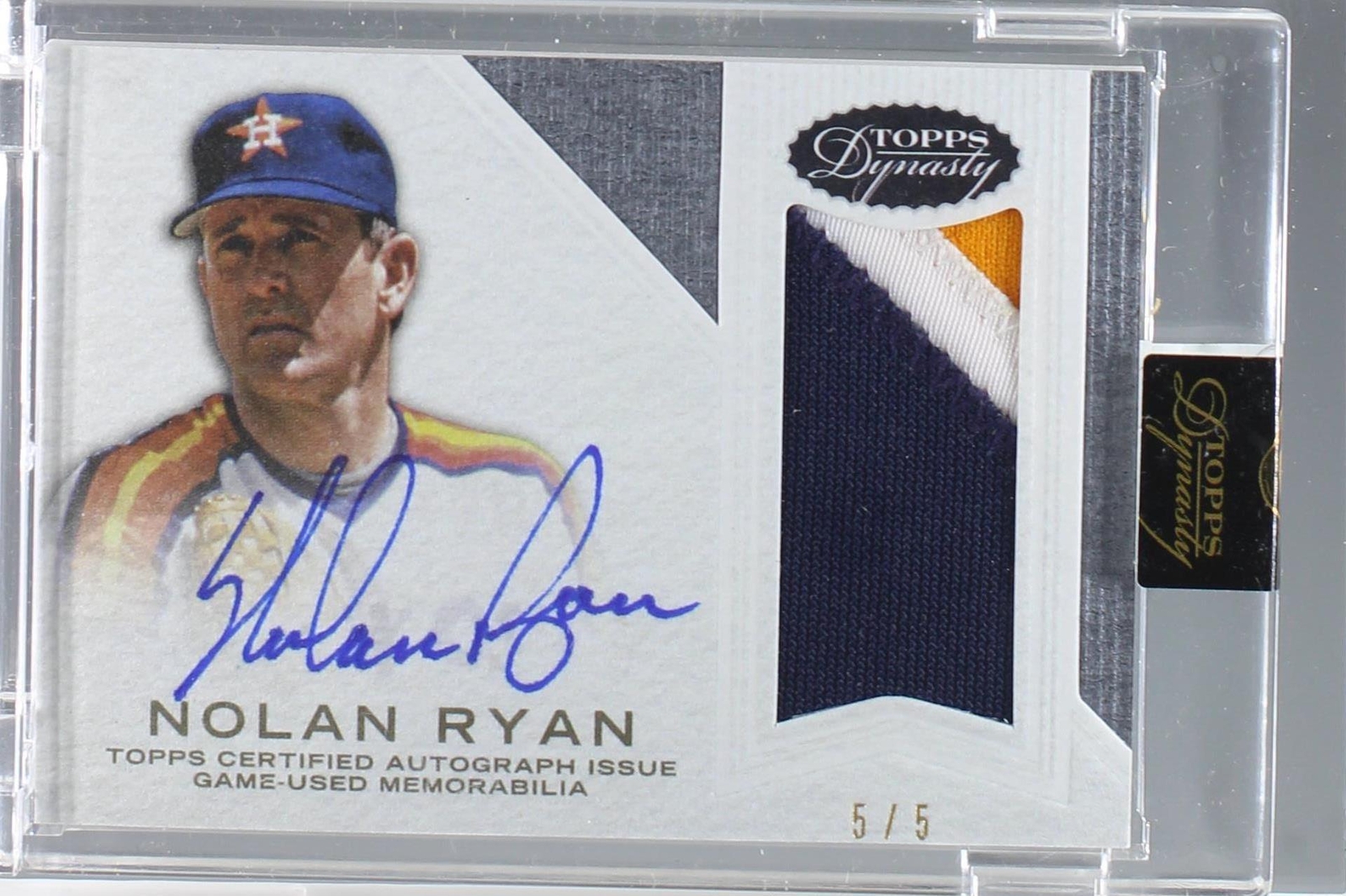 2016 Topps Dynasty - Autograph Patches Silver #AP-NR9 Nolan Ryan /5 (AU ...