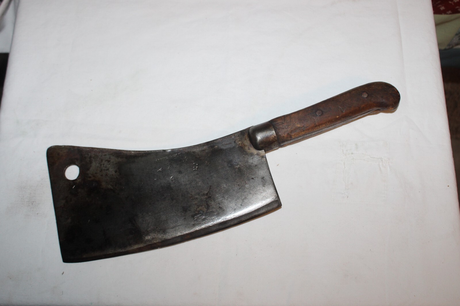 Foster Bros. Meat Cleaver Trade Mark Arrow 9” Blade USA NY Foster Bros. Meat Cleaver Trade Mark Arrow 9” Blade USA NY