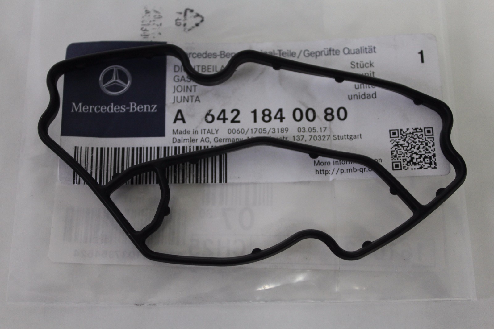 Genuine Mercedes-Benz OM642 Oil Filter Housing Gasket A6421840080 NEW ...