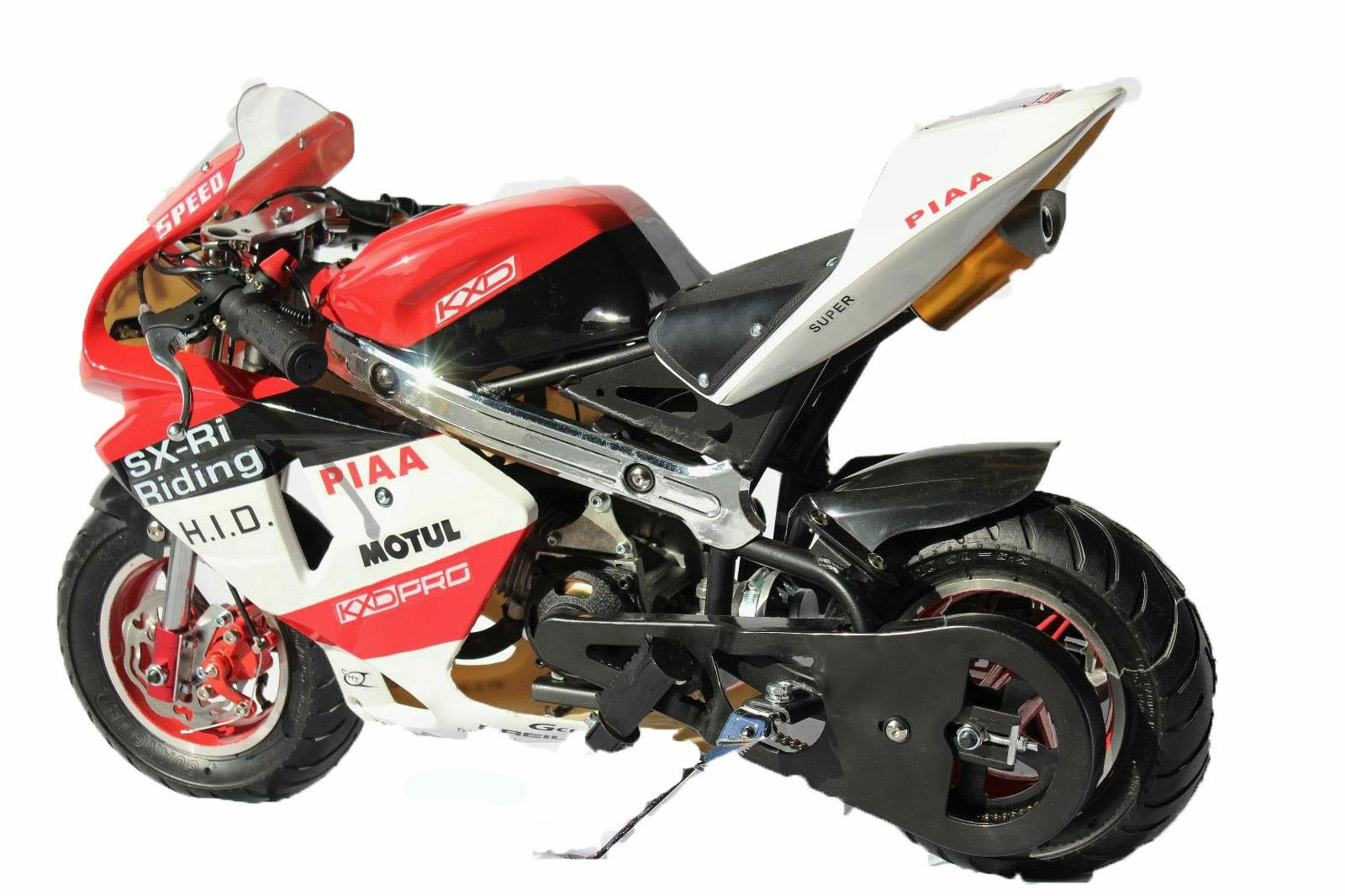 Meco KXD Mini Moto Pocket Bike 49cc Limited Edition - Red/White/Black ...