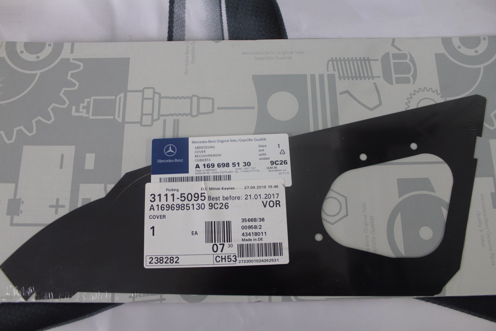 Genuine Mercedes-Benz W169 A-Class LH Door Wing Mirror Decal Black ...