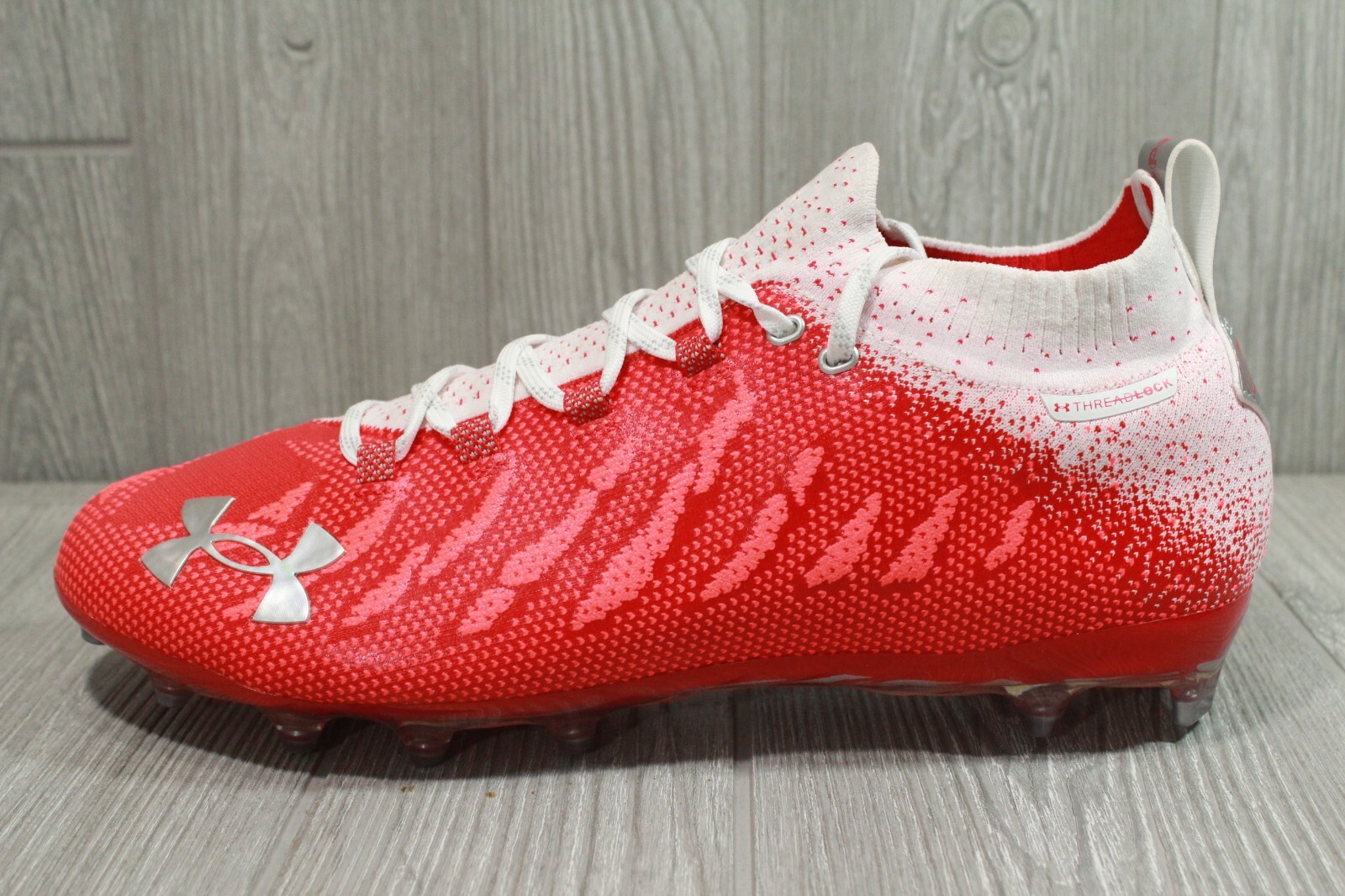 Mens Under Armour Football Cleats Spotlight Threadlock Red Mens Under Armour Football Cleats Spotlight Threadlock Red