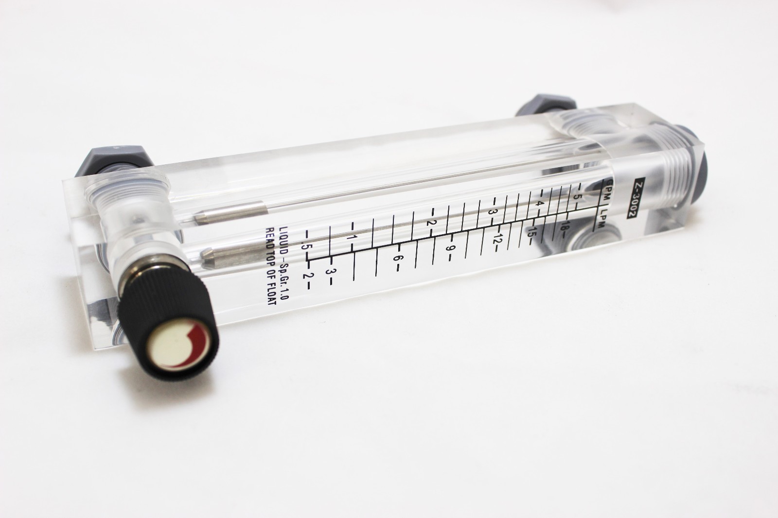 4 Panel Flowmeter Water Flow Meter ROTAMETER 0.5-5 GPM With Control ...