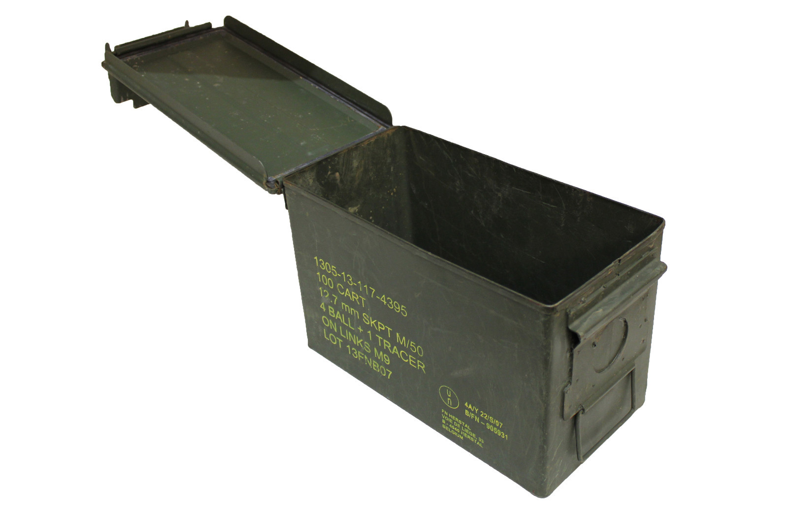 US Army Empty Olive Medium Metal Ammo Box Used Military Surplus Storage ...