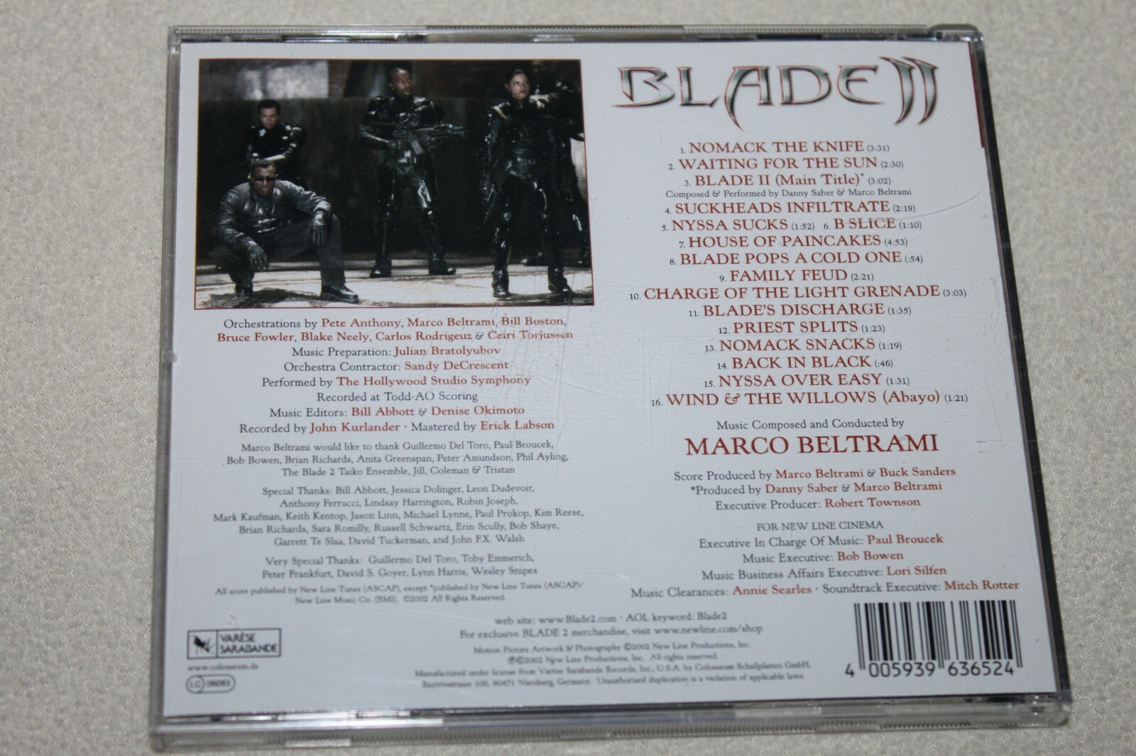 BLADE II Marco Beltrami score soundtrack OOP CD Danny Saber 2002 VARESE | EBG