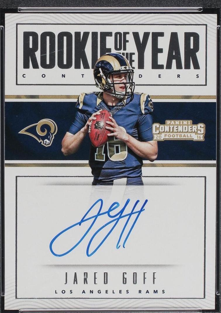 2016 Panini Contenders - Rookie of the Year Contenders Jared Goff #12 ...