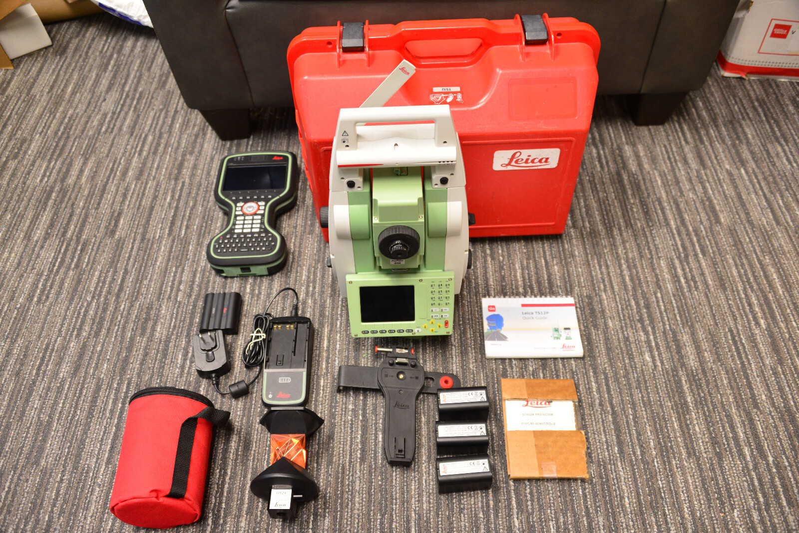 Leica Robotic Total Station TS12 P5 R400 & CS20 CDMA Disto Data ...