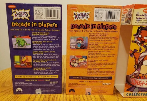 Rugrats Decade in Diapers Collector's Edition Vol 1 & 2 (VHS Lot of 2) | Pricetronic