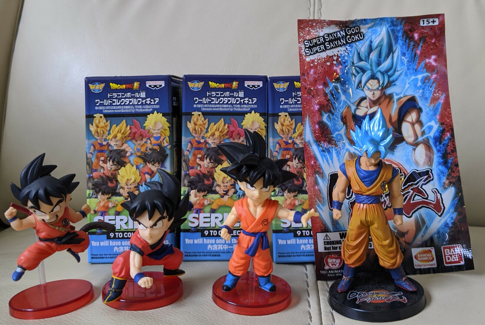 Banpresto WCF Dragon Ball Super Series 1 set 4 figures figherZ Goku gamestop