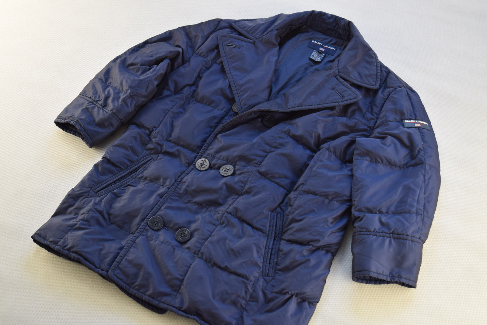 Ralph Lauren Polo Sport Jacke Jacket Mantel Coat Royal Blue Blau Nylon ...