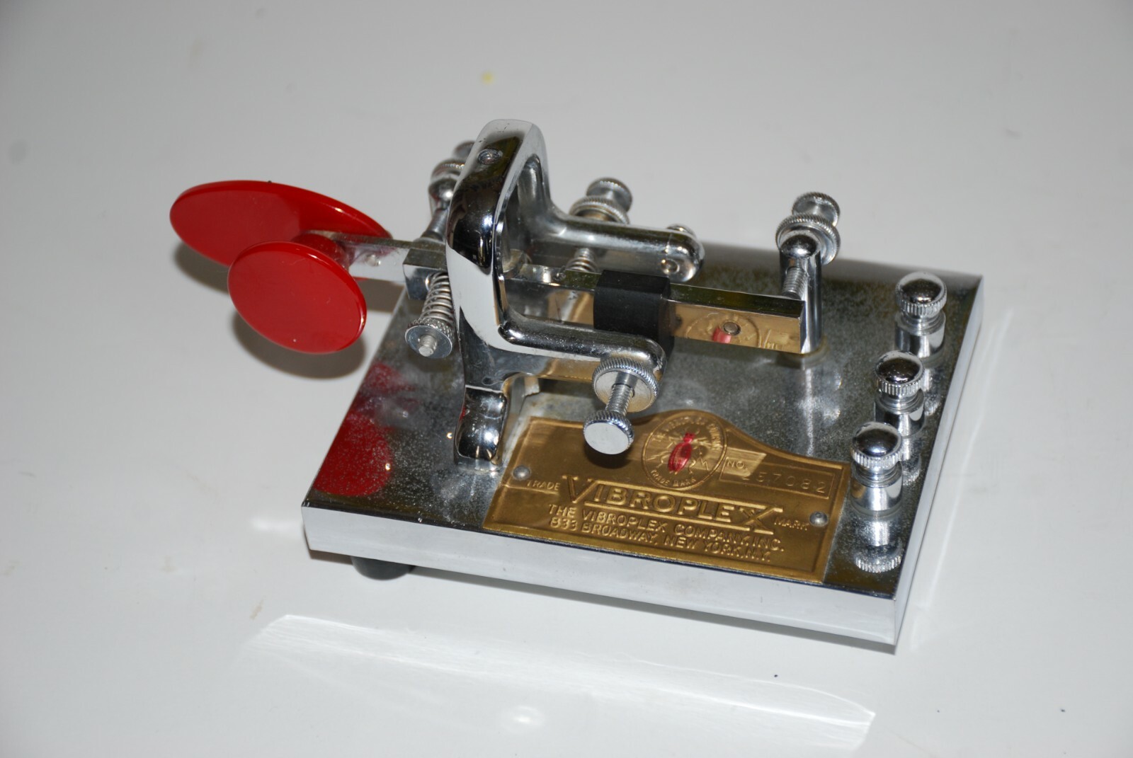 chrome-vibroplex-key-257082-for-automatic-keyer-ham-radio-ebay