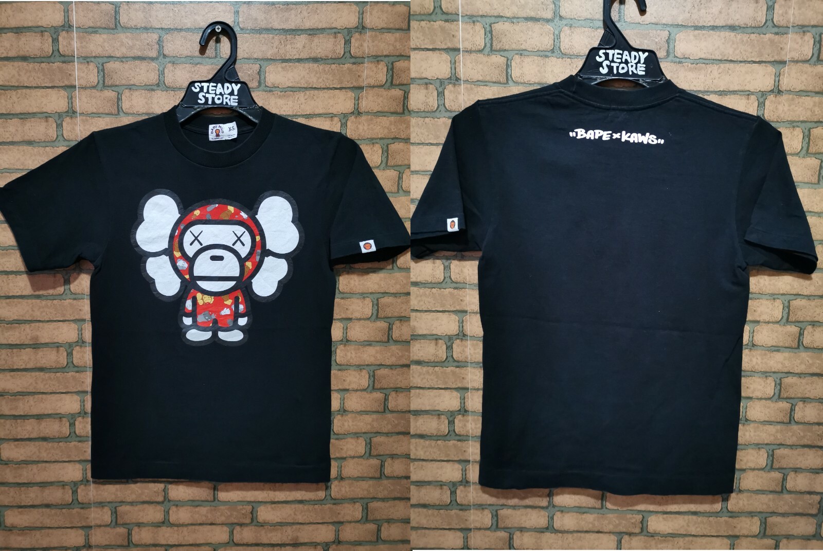 100% AUTH BAPE X KAWS BABY MILO BY BATHING APE T SHIRT XS 100% AUTH BAPE X KAWS BABY MILO BY BATHING APE T SHIRT XS