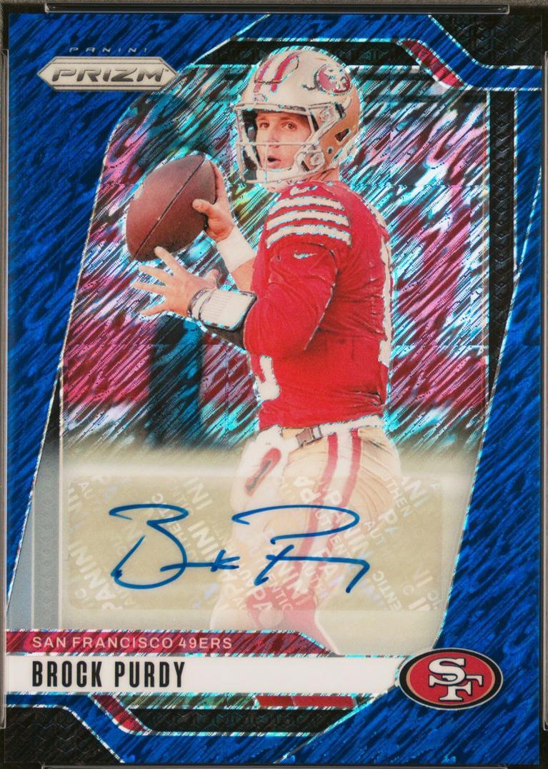 2024 Panini Prizm - Brock Purdy #249 Blue Shimmer Prizm Autographs /25 ...