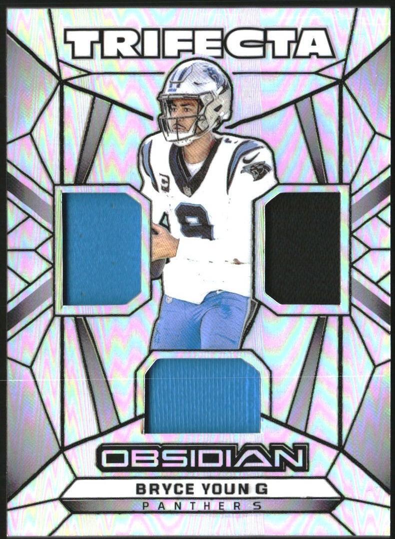 2024 Panini Obsidian - Trifecta Swatches Bryce Young #TS-BYG Silver /99 ...