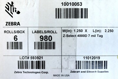 Thermal Labels - Zebra 2844 3X2