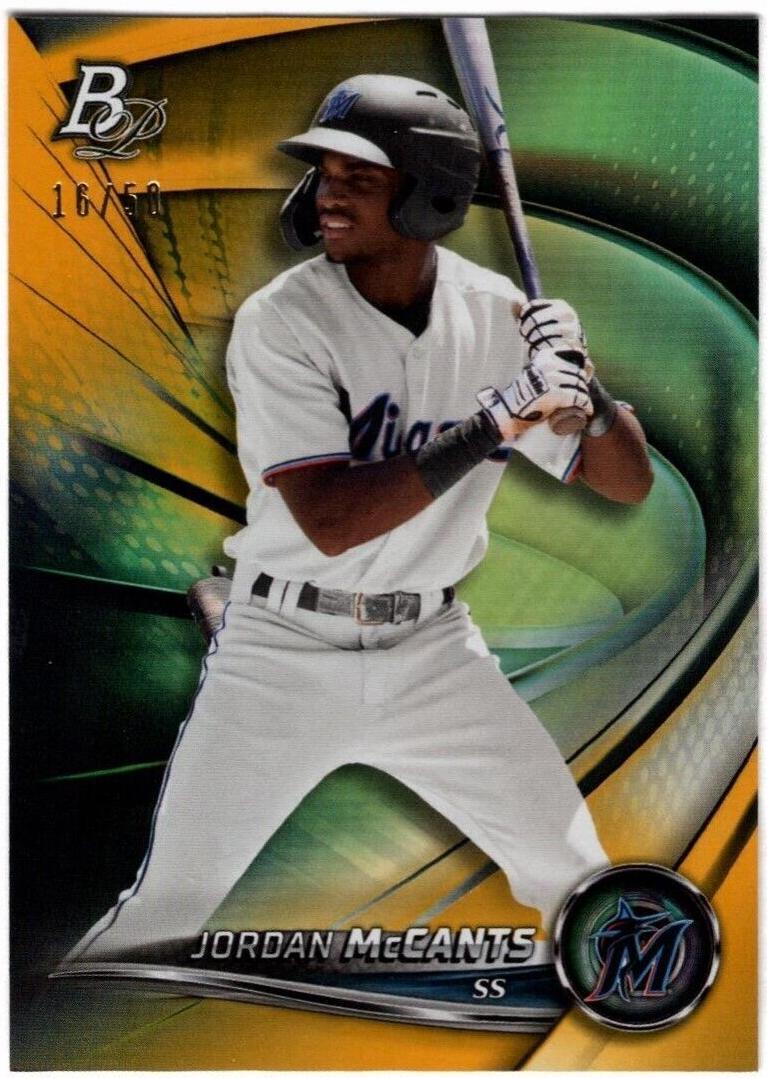 2022 Bowman Platinum - Top Prospects Jordan McCants #TOP-37 Gold /50 ...