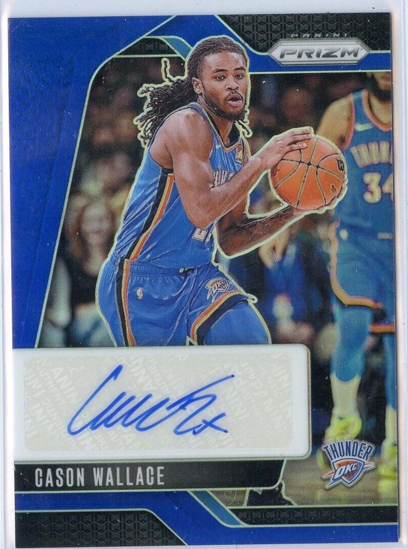 2024-25 Panini Prizm - Signatures Cason Wallace #SIG-CWT Blue Prizm /49 ...