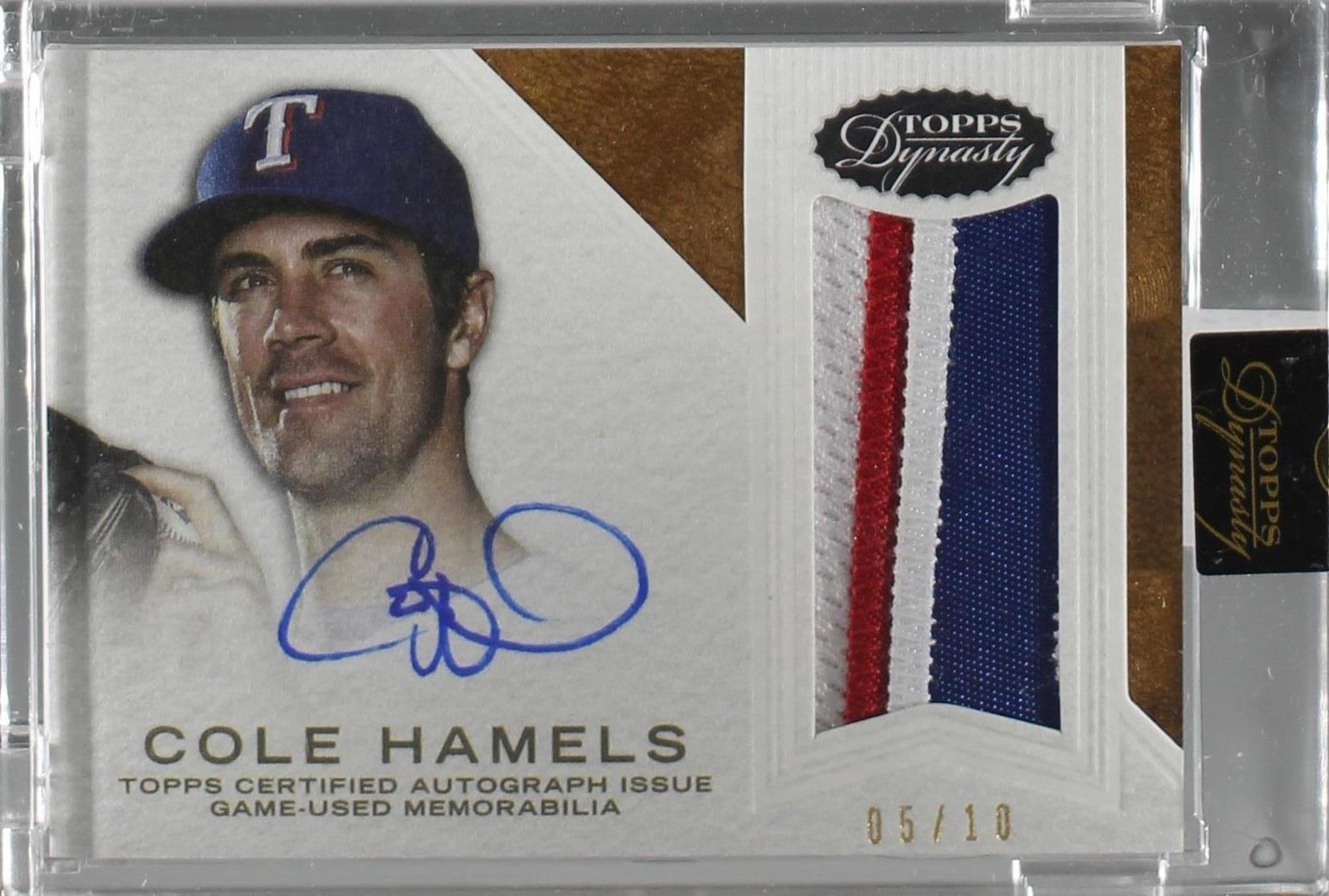 2016 Topps Dynasty - Autograph Patches #AP-CH6 Cole Hamels /10 (AU, MEM ...