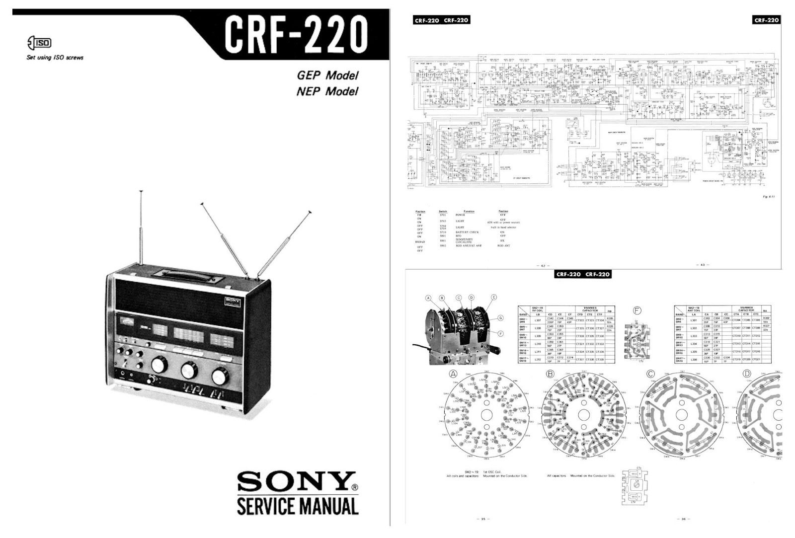 SONY CRF-220 SERVICE MANUAL with 8 x 11x17" DIAGRAM PAGES - 32LB PAPERのeBay公認海外通販｜セカイモン