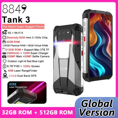 Global Version 8849 Tank 3 5G Phone Outdoor Led Light 200MP Global Version 8849 Tank 3 5G Phone Outdoor Led Light 200MP